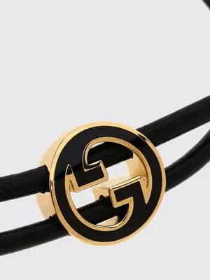 Gucci Leather Double G Bracelet