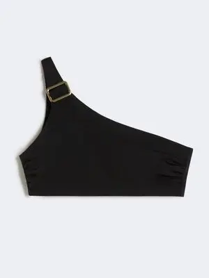 Max Mara One Shoulder Bikini Top And Bikini Bottom - Black