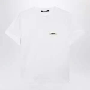 Jacquemus Fitted T-shirt With Grosgrain Logo - White