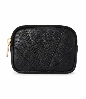 ROSZUAR Crin Ameline Leather Essentials Pouch - Black