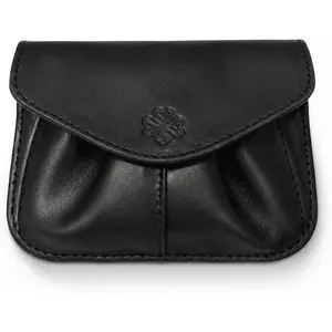 ROSZUAR Crin Liora Sculptural Leather Card Case - Black