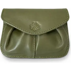 ROSZUAR Écrin Liora Sculptural Leather Card Case Olive