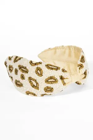 HAIR DRAMA CO Champagne Leopard Headband