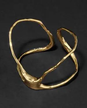 Alexis Bittar Solanales Crystal Freeform Hinge Cuff Bracelet