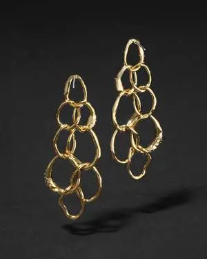 Alexis Bittar Linked Drop Post Earrings In And Silver