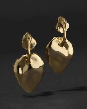 Alexis Bittar Crystal Petal Front-back Earrings - Gold