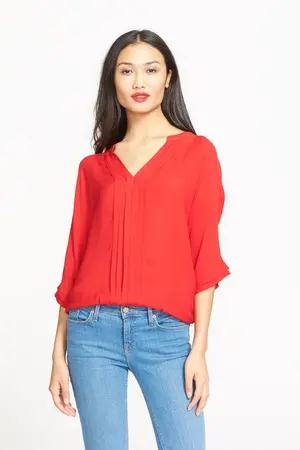 Joie Marru' Semi-sheer Silk Blouse