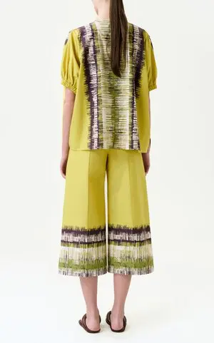 Silvia Tcherassi Ilma Cotton Straight Leg Pants
