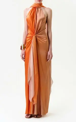 Silvia Tcherassi Margalit Silk Maxi Dress