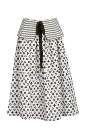 Silvia Tcherassi Maximi Cotton Maxi Skirt - Olive