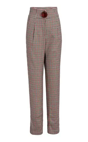 Silvia Tcherassi Luca Straight Leg Pants - Plaid