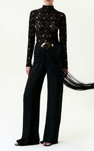 Silvia Tcherassi Kielle Straight Leg Pants - Black