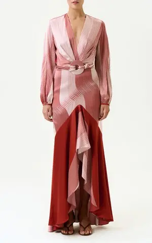 Silvia Tcherassi Mairet Silk Maxi Dress - Multi