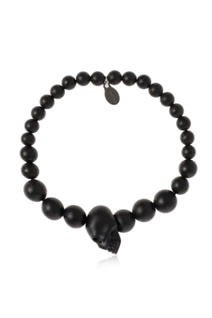 Alexander McQueen Bracelet With Skull Motif - Black