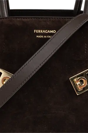 FERRAGAMO Suede Bag "hug