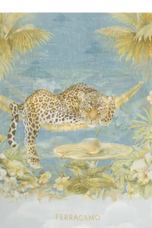 FERRAGAMO Silk Scarf With Floral Motif