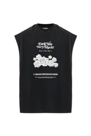 Vetements T-shirt With Print - Black