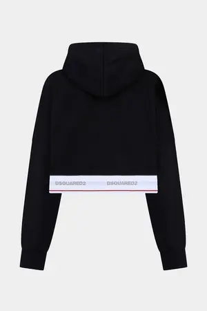 Dsquared2 Cropped Logo Hoodie