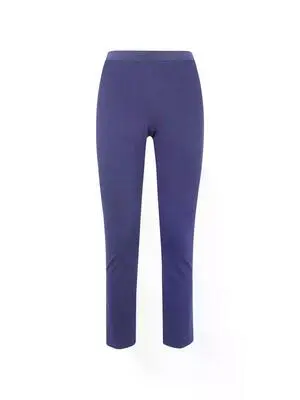 Liviana Conti Elasticated-waistband Cropped Trousers - Blue