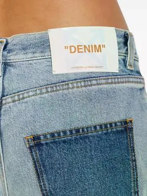 Off-White Patchwork Straight-leg Jeans