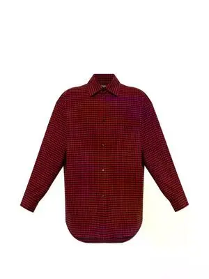 Balenciaga Checked Cotton Shirt - Red