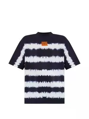 Balenciaga Tie-dye Logo-print T-shirt - Black