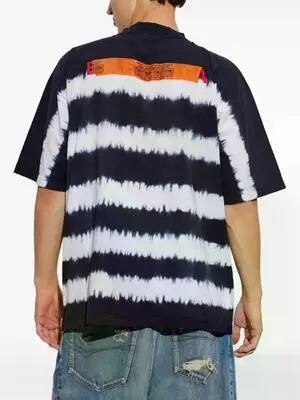 Balenciaga Tie-dye Logo-print T-shirt - Black