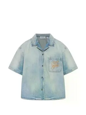 Off-White Logo-patch Short-sleeve Shirt - Blue
