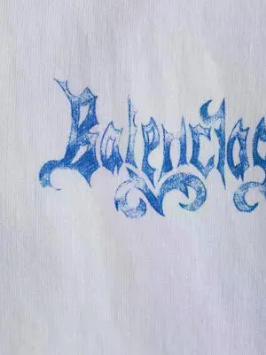 Balenciaga Logo Print Zip-up Hoodie