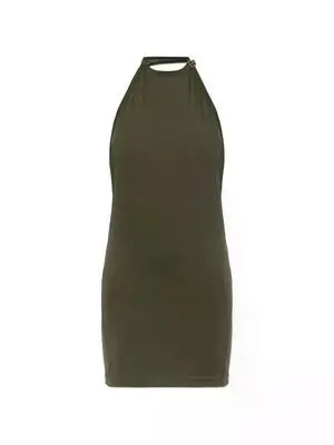 Balenciaga Halterneck Open-back Thank Top - Green