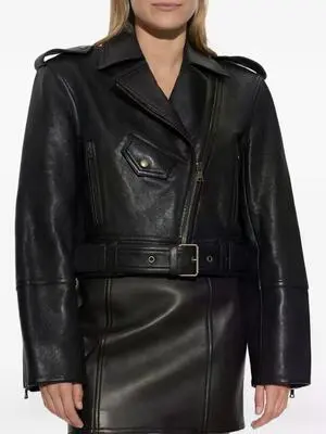 Balmain Belted Biker Jacket