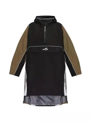 Balenciaga Logo-print Colour-block Hoodie - Black