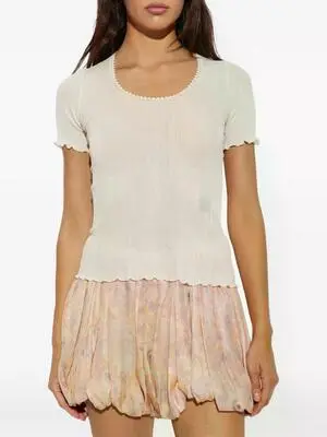 Chloé Lace-trim Ribbed Top