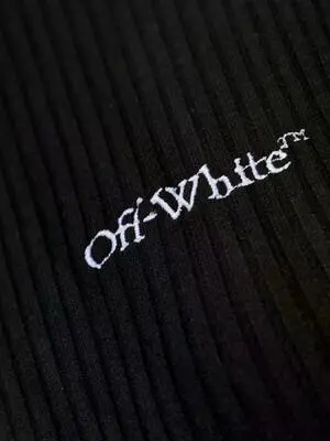 Off-White Ribbed-knit Logo-embroidered Sweater
