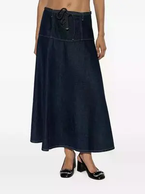 SAMSOE SAMSOE Satilly Drawstring-fastening Midi Skirt