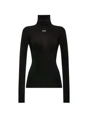 Off-white Printed Performance Tops For Women
