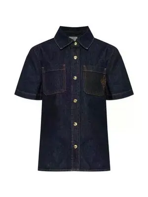 Casablanca Short-sleeve Denim Shirt - Blue