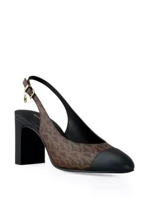 Michael Kors Piper Flex Logo-print Pumps - Brown