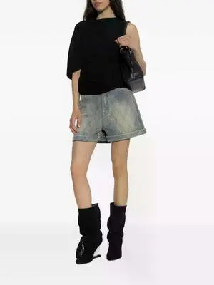 Balmain Pleated One-shoulder Blouse
