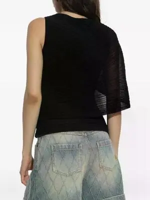 Balmain Pleated One-shoulder Blouse