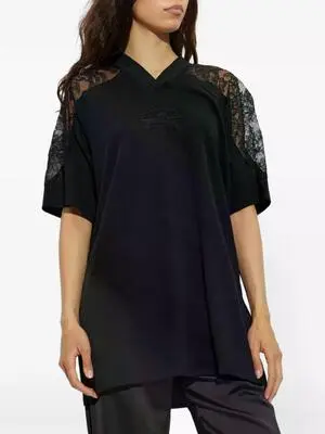 Off-White Floral-lace Panel T-shirt