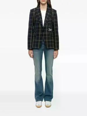 Zadig&Voltaire Vavy Tartan-print Single-breasted Blazer