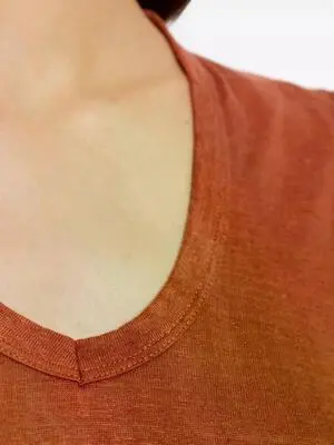 MARANT ETOILE Zankou V-neck T-shirt - Orange