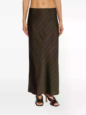 SAMSOE SAMSOE Saagneta Diagonal-stripe Maxi Skirt