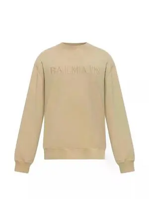 Balmain Logo-embroidered Sweatshirt - Neutrals
