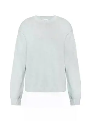 FRAME Crew-neck Ribbed-trim Sweater - Blue