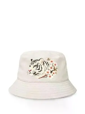 MELT Tiger-print Floral-print Bucket Hat