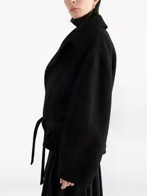 LEMAIRE Short Wrap Coat In Felted Wool And Alpaca Blend