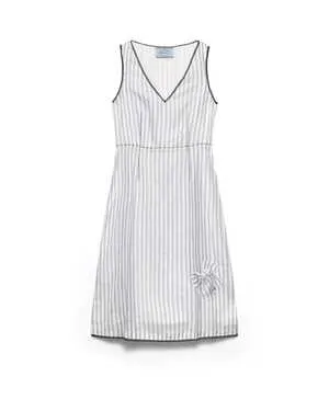 Prada Striped Dress With Bow