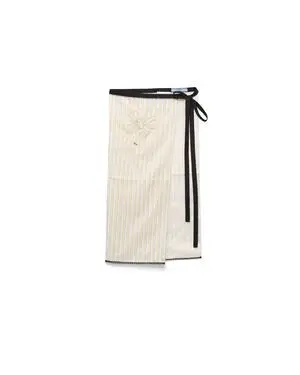 Prada Embroidered Striped Apron